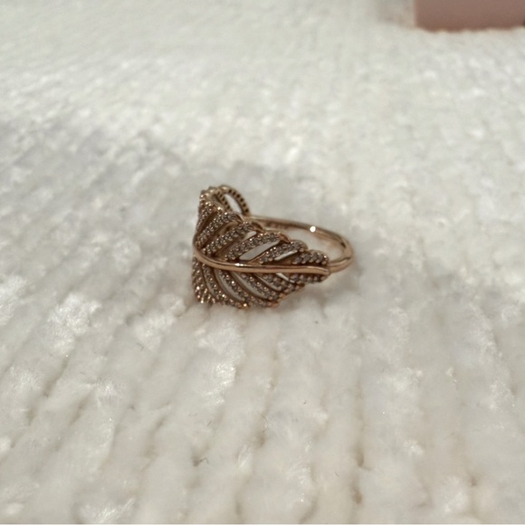 Pandora | Jewelry | Pandora Rose Light As A Feather Ring With Clear ...